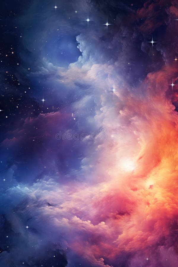 Vivid Space Background with Swirling Galaxies, Stars, and Ample Copy ...