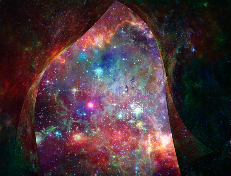 Vivid Space. 3D Rendering stock illustration. Illustration of wallpaper ...