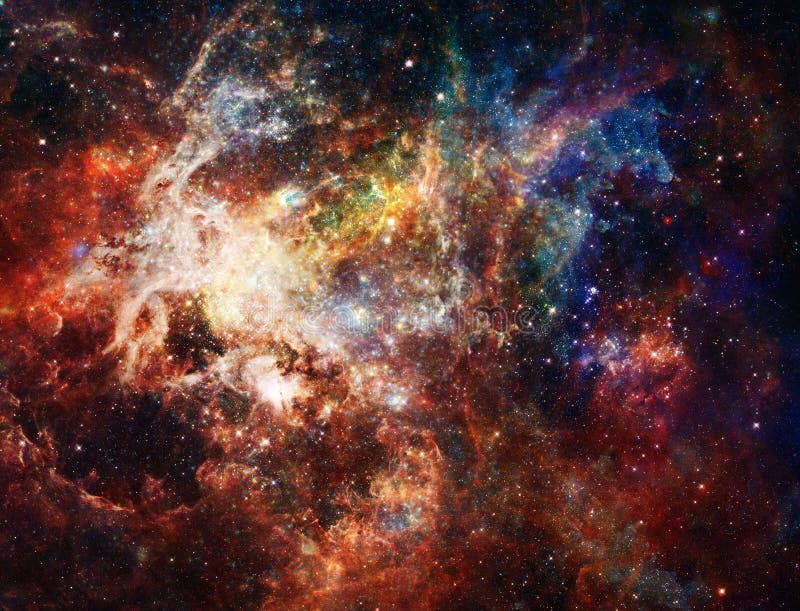 Vivid Space. 3D Rendering stock illustration. Illustration of glow ...