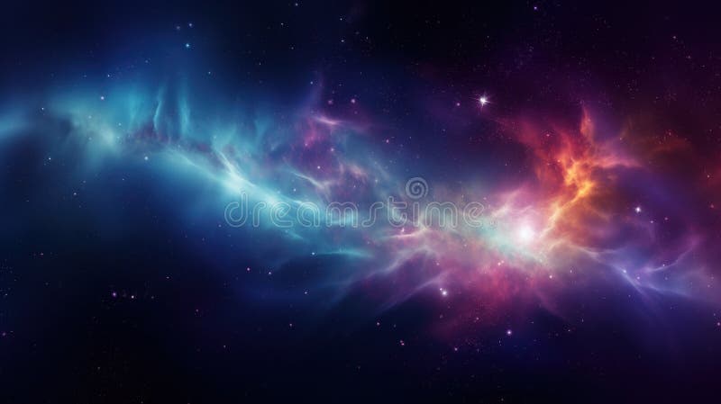 Vivid Space Scene with Colorful Celestial Elements Stock Image - Image ...