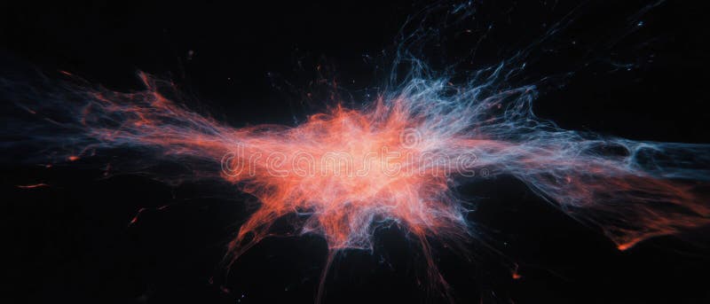 Vivid Spark Bursts Against Black Background Create an Explosive Energy ...