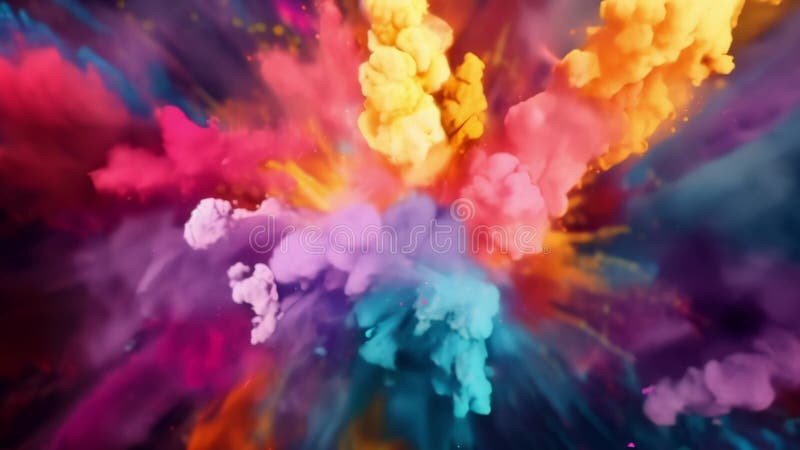 A Vivid Spectrum of Colors Exploding in a Mesmerizing Display of Chaos ...
