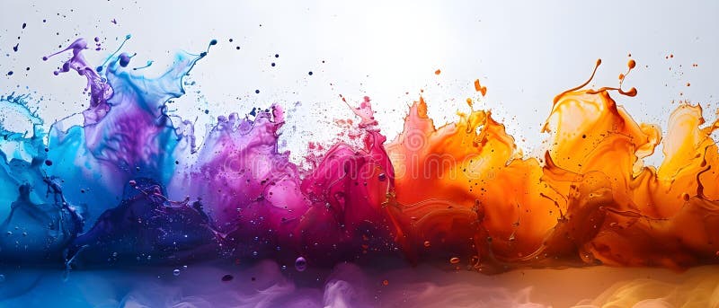 Vivid Spectrum Splash: Artistic Expression Unleashed. Concept Abstract ...