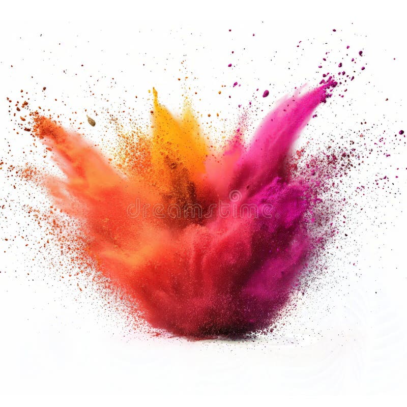 Vivid Spice Powders Scattered Dynamically, Resembling an Explosion ...