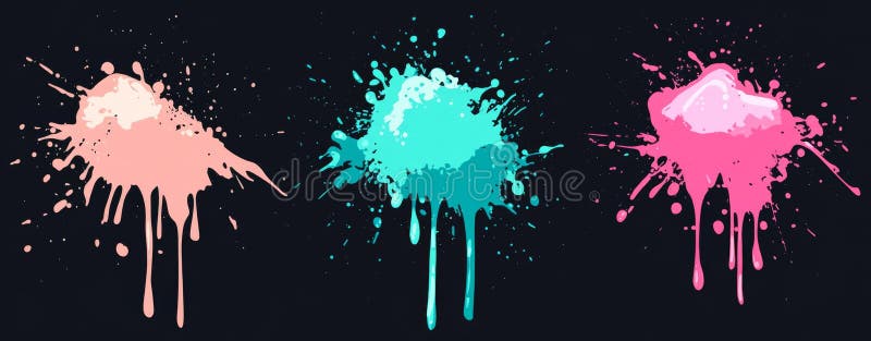 A Vivid Splash of Paint. Ink Splatters and Stains, Spray and Splash Patterns. Spray Paint ...