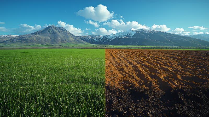 A Vivid Split Image Showcasing the Difference between a Flourishing ...