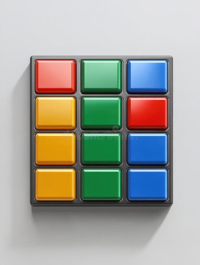 Vivid Square Rubik s Cube stock photo. Image of visual - 385429142
