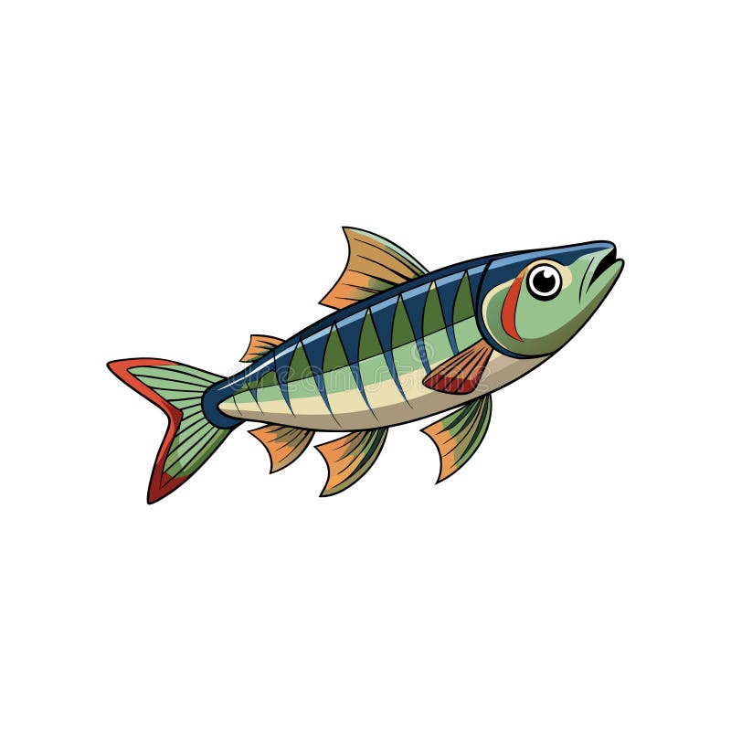 Vivid Stickleback Fish Artwork in Natural Habitat Stock Image ...