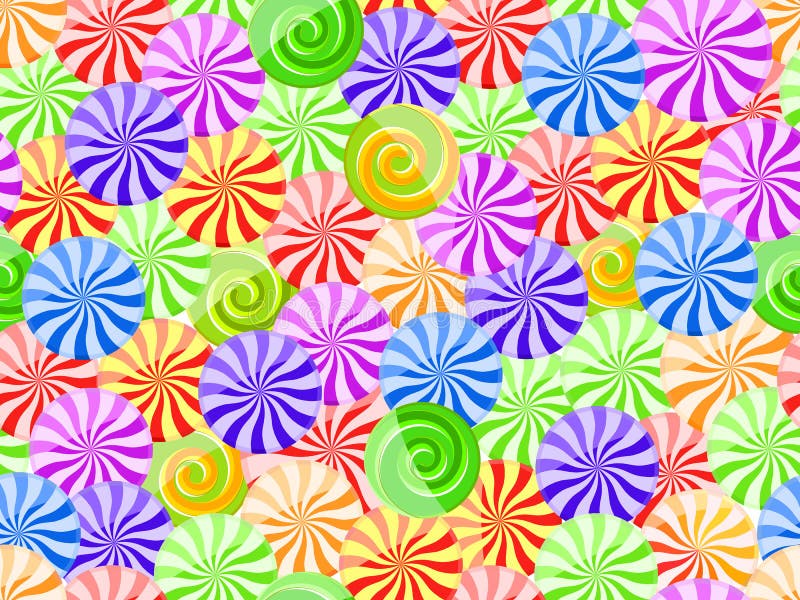 Colorful Striped Candy Seamless Pattern Stock Vector - Illustration of ...
