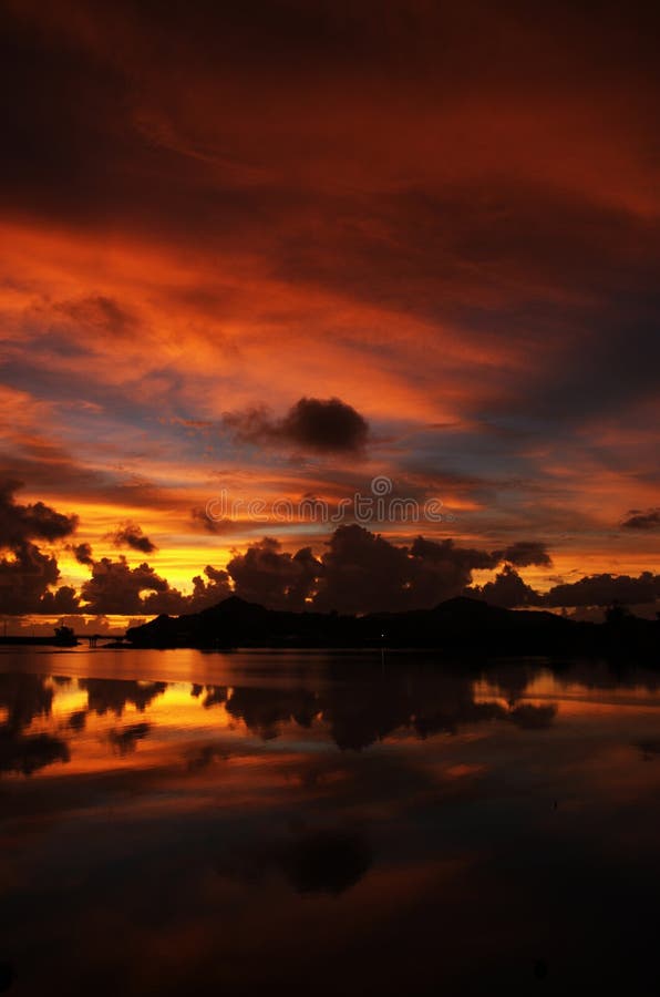 Vivid Sunset stock photo. Image of sunset, reflection - 14827568