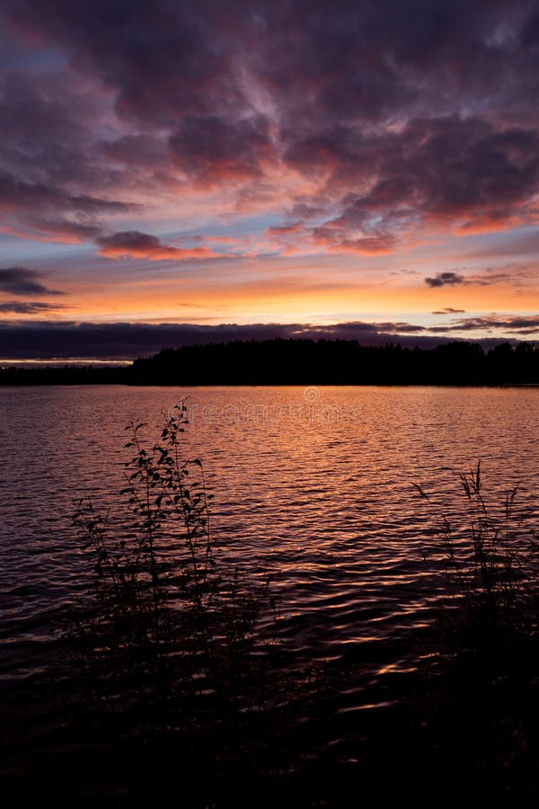 Vivid sunset sky landscape stock image. Image of view - 95995465