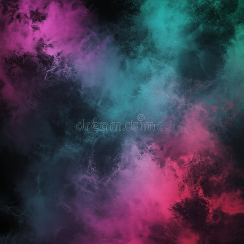 Vivid Pink and Teal Smoke Patterns on Dark Background Stock ...
