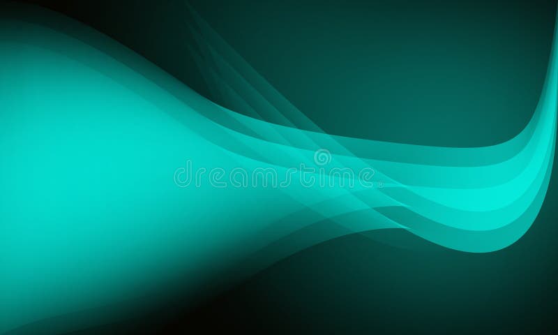 Vivid Teal Wave Design with Layered Translucent Curves on a Gradient ...