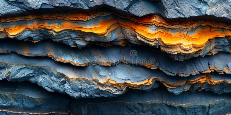Vivid Textured Stratification in Rock Formation Detailed Geological ...