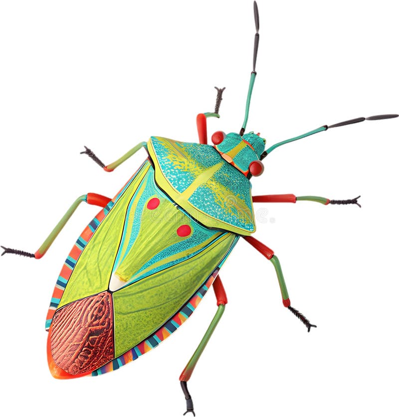 Vivid Thorn Bug Render, Sharp Precise Structure. Stock Illustration ...