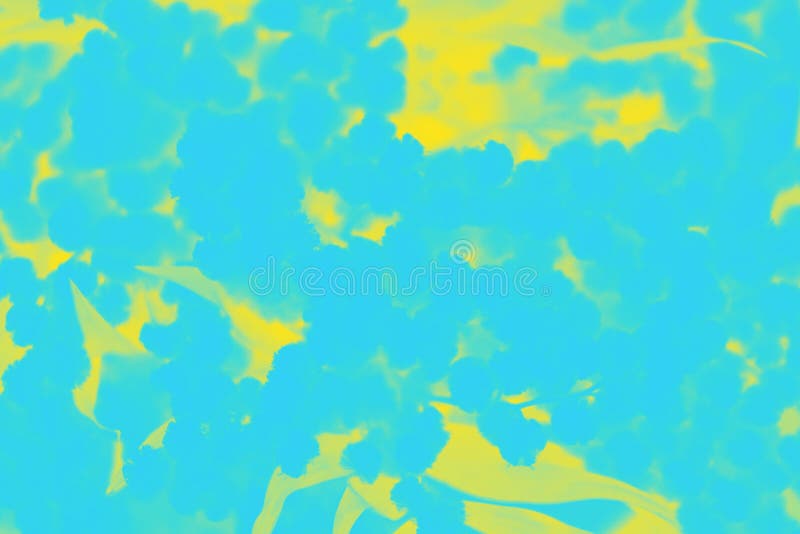 Vivid Turquoise and Yellow Abstract Patchy Background Stock Image ...