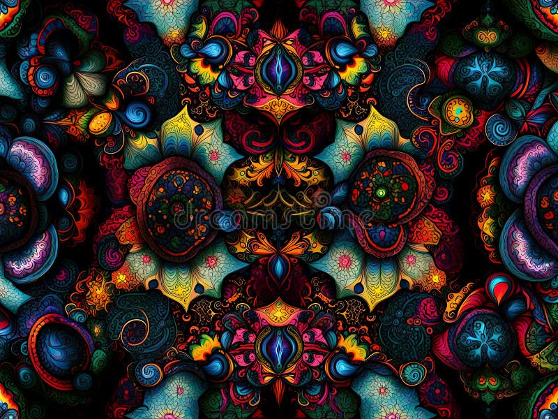 Unique Psychedelic Abstract Soap Bubble Stock Illustration ...