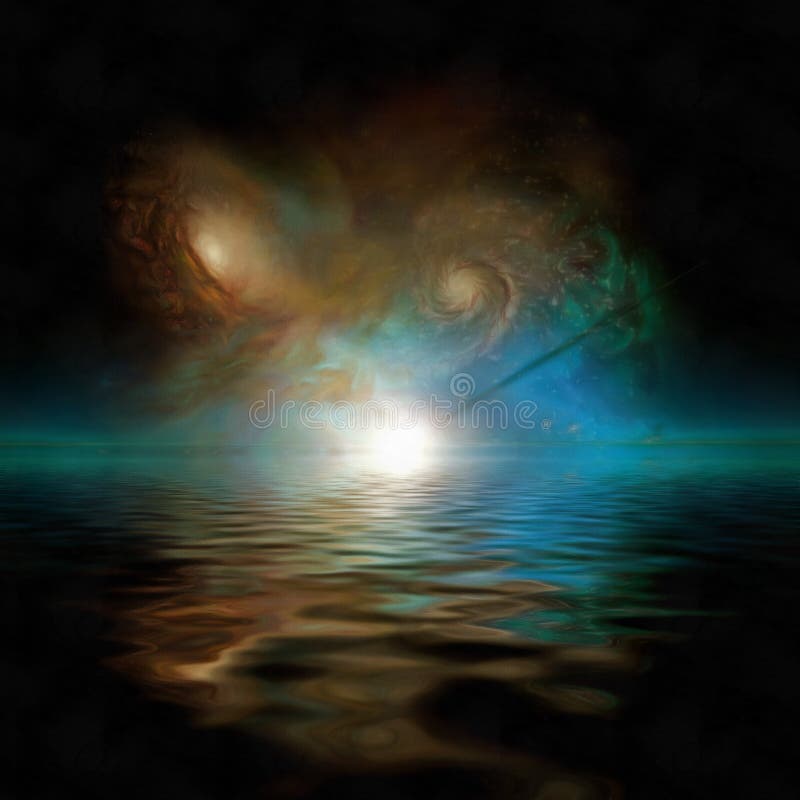 Vivid universe space stock illustration. Illustration of glowing ...