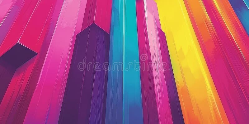 Vivid Vertical Stripes Abstract Background in Bold Colors, Modern and ...