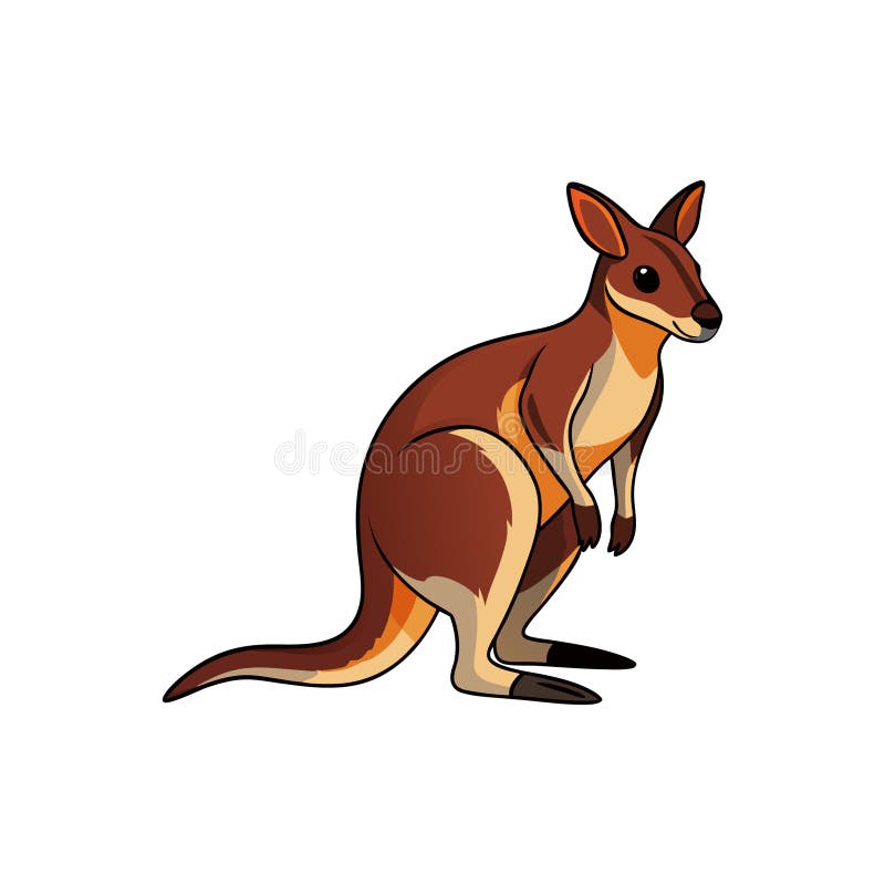 Vivid Wallaby Illustration for Projects Stock Illustration ...