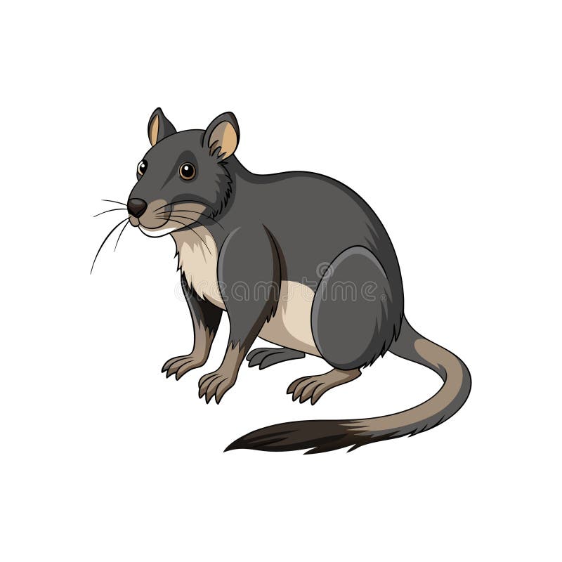 Vivid Water Rat Illustration for Projects Stock Illustration ...