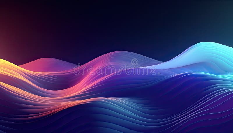 Vivid Waves of Color Transition Stock Illustration - Illustration of ...