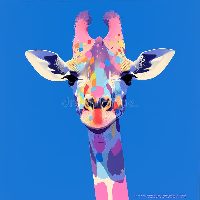 Colorful Giraffe Illustration Stock Illustration - Illustration of ...