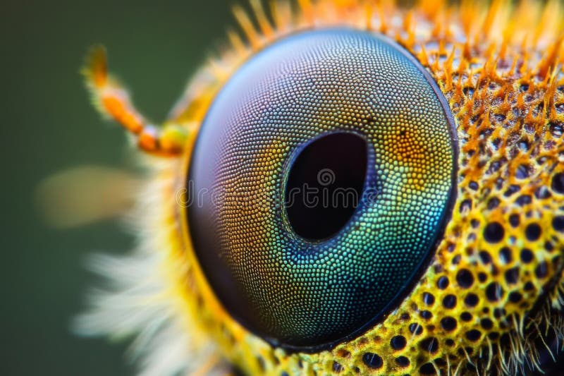 Vivid World of an Insect S Eye Stock Illustration - Illustration of ...