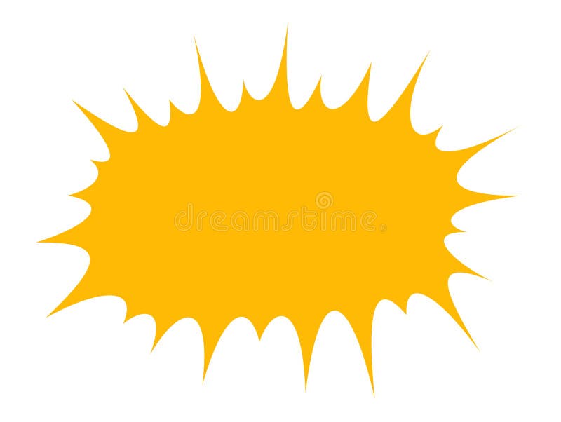 Vibrant Yellow Burst Design Stock Vector - Illustration of speech ...