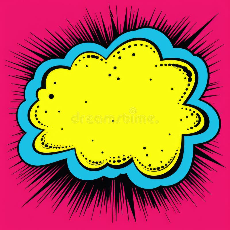 Vivid Yellow Comic Explosion Design Stock Illustration - Illustration ...
