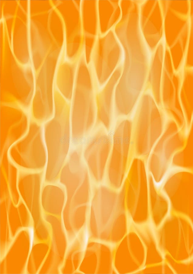 Vivid Yellow and Orange Fire Background. Vector Illustration. Vertical ...