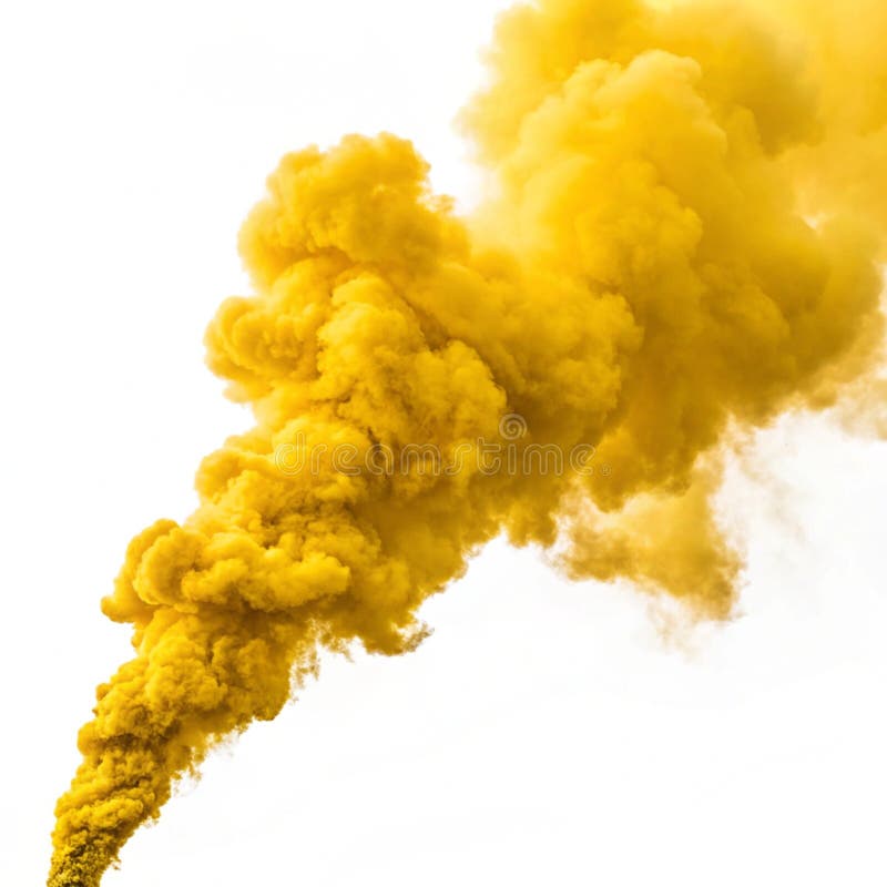Vivid yellow smoke plume stock illustration. Illustration of abstract ...