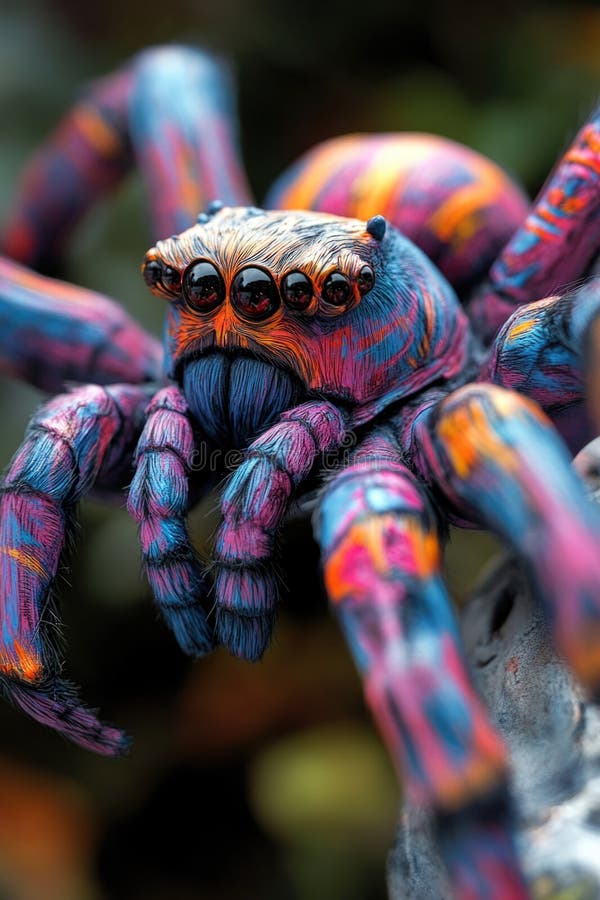 Colorful Painted Spider stock photo. Image of painted - 361041198
