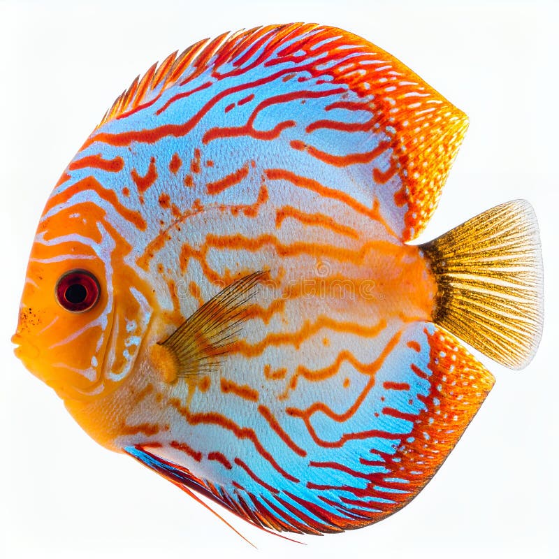 Striking Discus Fish Showcasing Intricate Patterns and Vibrant ...