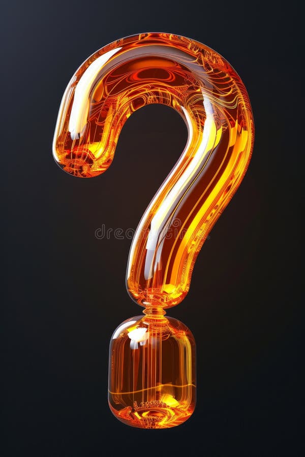 Vividly Colored Question Mark Symbol in Liquid Style Stock Photo ...