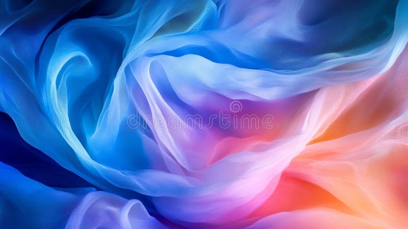 Vividly Colored Rose Garden Abstractly Rendered with Soft, Flowing ...