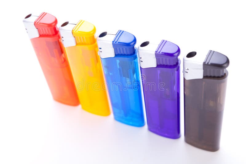 Vividly Coloured Plastic Lighters Stock Image - Image of liquid ...