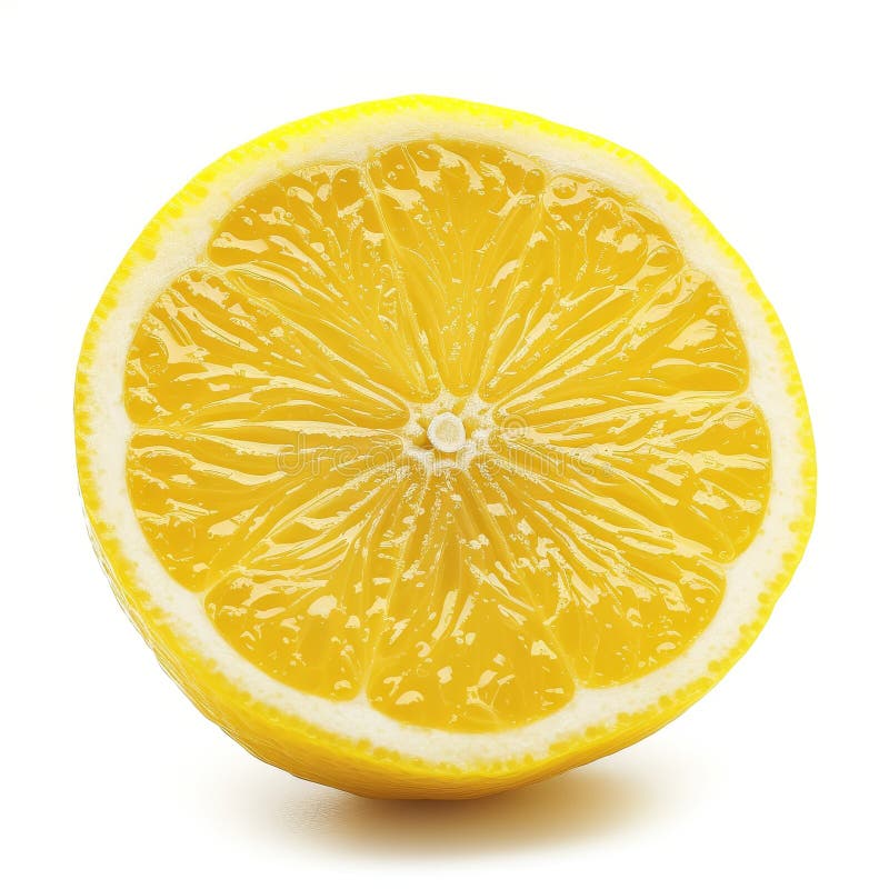 Vividly Detailed Cross-section of a Lemon, Highlighting the Fresh Pulp ...