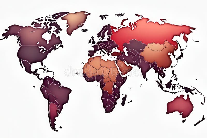 Vividly Detailed Vector Graphics Demonstrating Worldwide Geopolitical ...