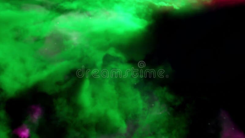 Vividly Flying Psychedelic Color Changing Stormy Clouds in a Nebula in ...