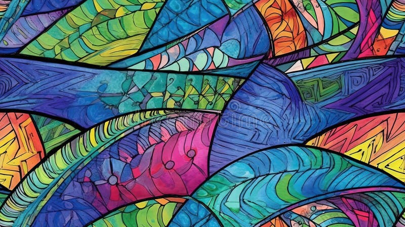 Vivit Color Fabric Pattern Design Stock Illustration - Illustration of ...