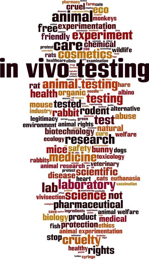 In vivo testing word cloud stock vector. Illustration of cure - 289422303