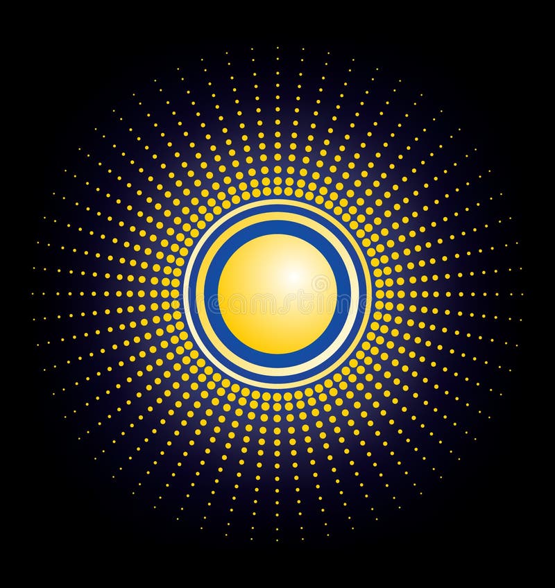 Viwe Sun Dot Vector floral illustration de vecteur. Illustration du ...
