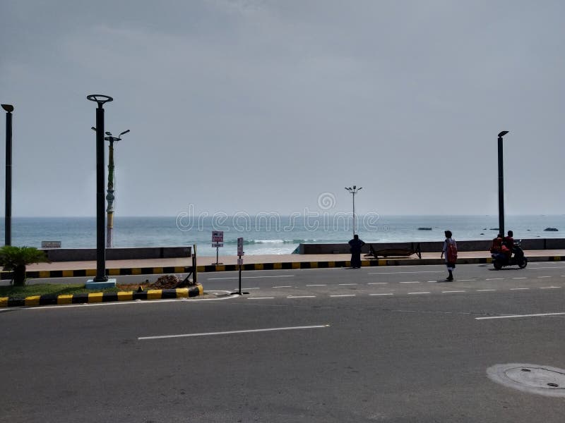 Vizag beach stock photo. Image of thennati, vizag, view - 135634814