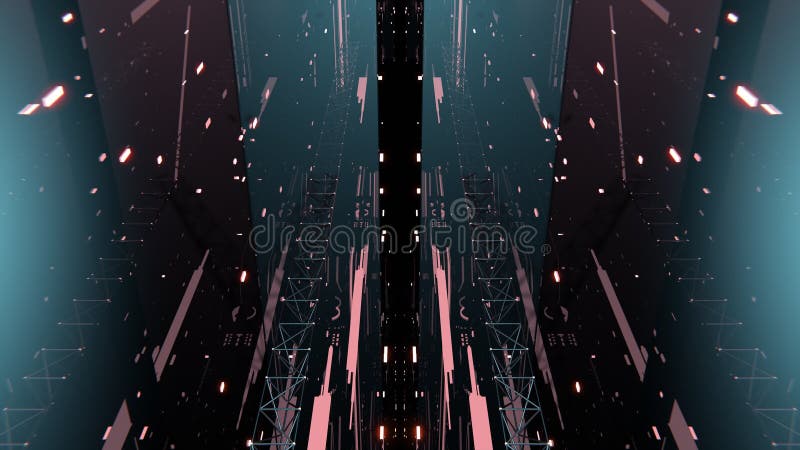 VJ 3D Techno Space stock video. Video of light, house - 114418377