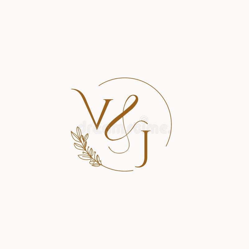 VJ Initial Wedding Monogram Logo Stock Illustration - Illustration of ...