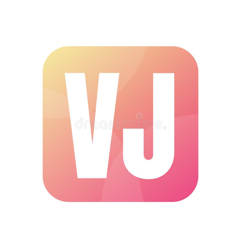 VJ Letter Logo Design with Simple Style Stock Vector - Illustration of ...