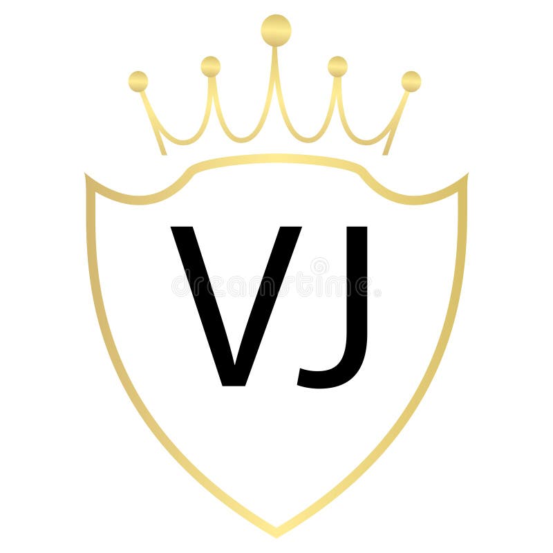 VJ Letter Logo Design with Simple Style Stock Vector - Illustration of ...