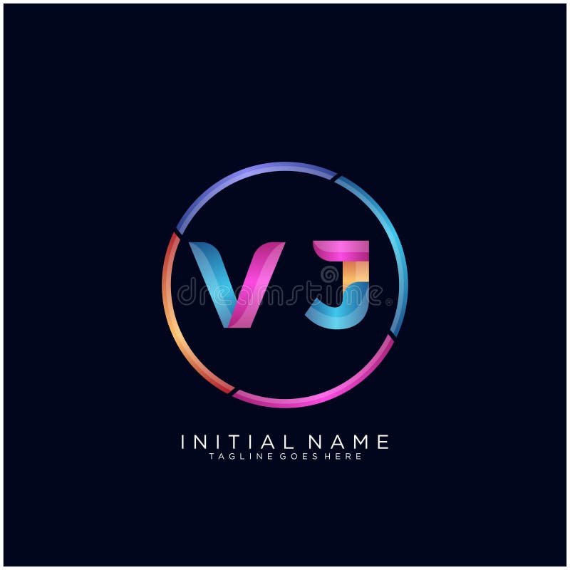 VJ Letter Logo Icon Design Template Elements Stock Vector ...