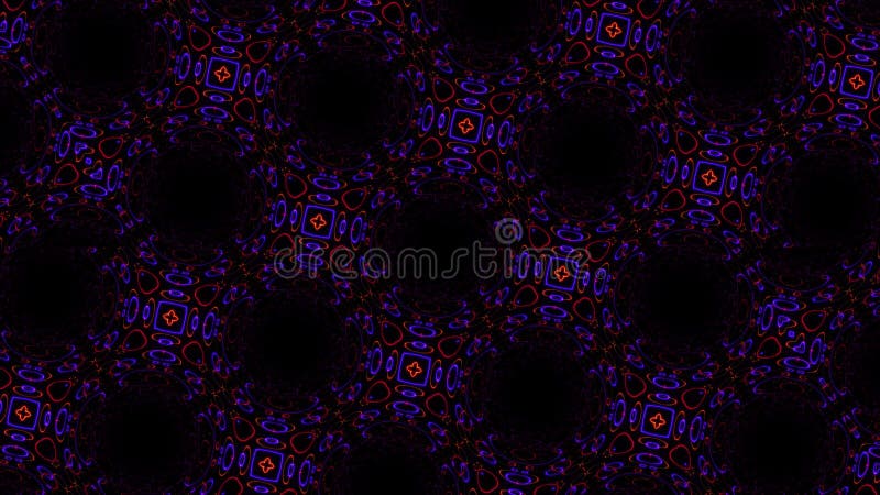 VJ Loop Background with Psychedelic Pattern of Red and Blue Neon ...